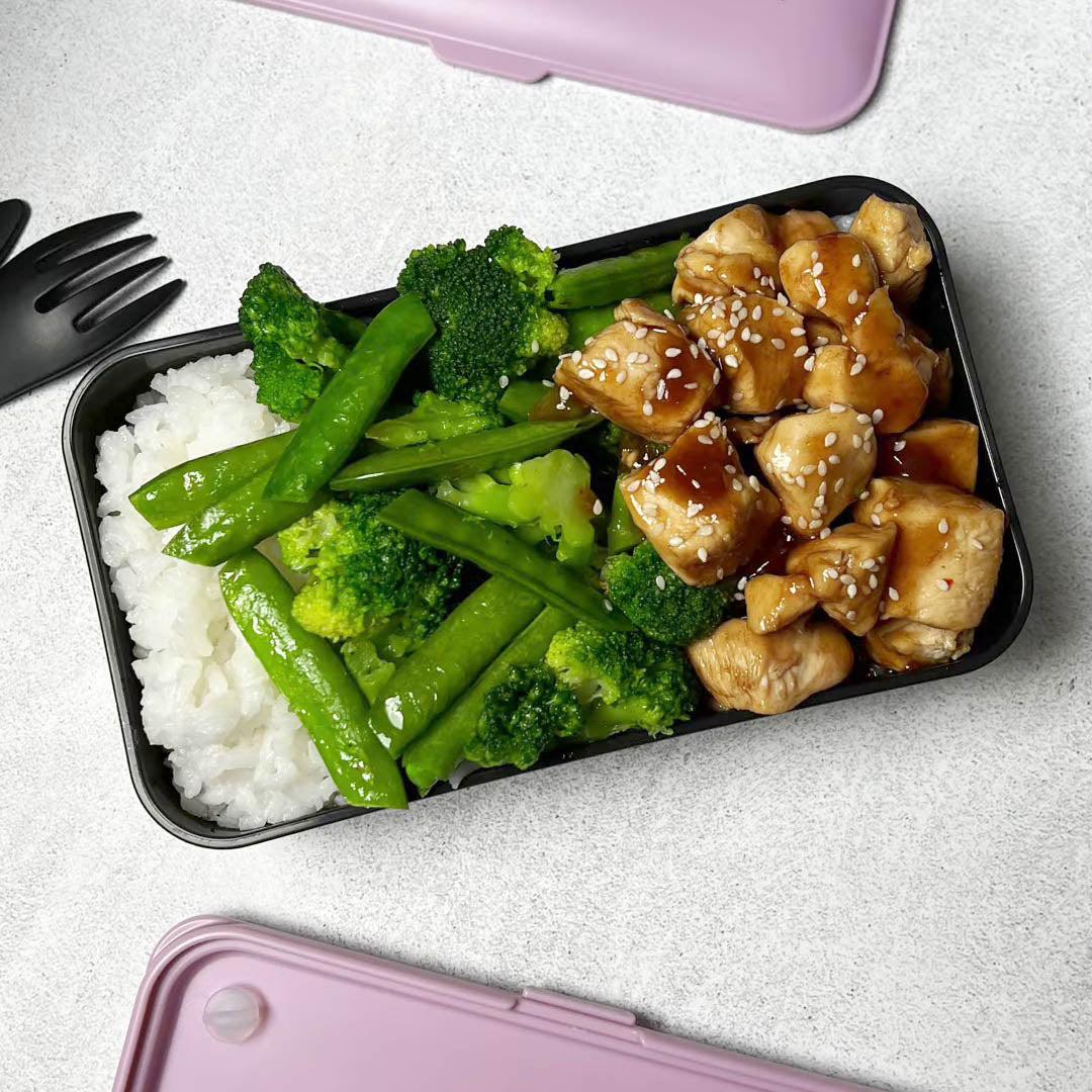 Honey Sesame Chicken Meal Prep Bowls Recipe | Bentoheaven